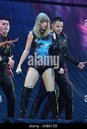 Taylor Swift perfroming at the Etihad Stadium in Manchester on 8th June ...