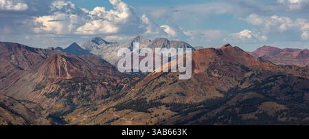 Colorful Mt Baldy and Cinnamon Peak overshadowed by Capitol Peak ...