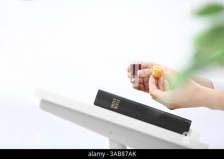 Holy Communion symbolizing the blood and flesh of Jesus Christ Last ...