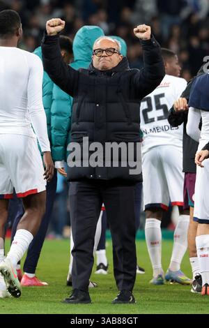 Paris Saint-Germain manager Luis Enrique during a press conference at ...