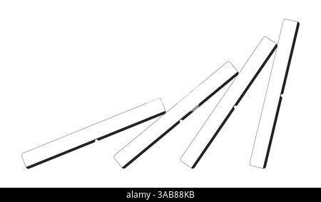 Domino effect chain reaction 2D cartoon object Stock Vector Image & Art ...