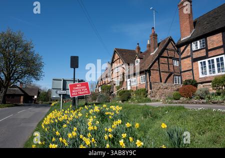 Stoneleigh village in spring with HS2 sign, Warwickshire, England, UK ...