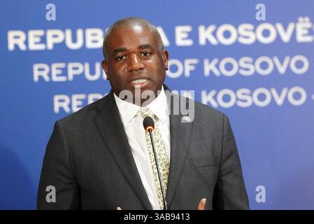 Foreign Secretary David Lammy during a press conference at the ...