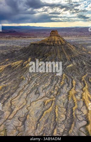 This photograph captures the striking geological formation known as ...