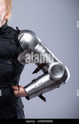 The vambrace is a medieval forearm defense armor piece designed to ...