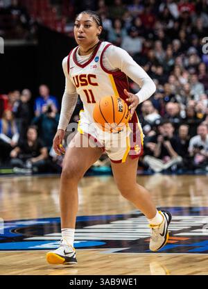 USC Trojans guard Kennedy Smith (11) scores during a NCAA women’s ...