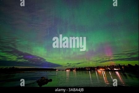Northern lightes (Aurora borealis) photographed in Vaasa, Finland on ...