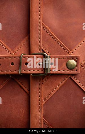 Close-Up of Leather Armor Buckles. Detailed view of medieval vest ...
