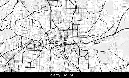 Minimalist Salem Street Map with Labels and Neighborhoods with many ...