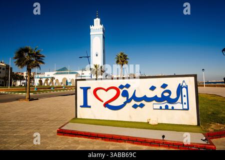 Fnideq, Morocco - December 23 2023: photo of the Fnideq sign in Morocco ...