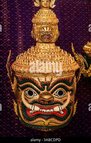 different traditional Lakhon Khol Khmer Masks on display in cambodia ...