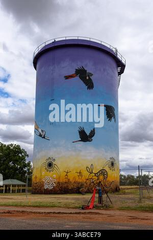 The Bourke Water Tower Art depicting Percy Hobson by John Murray Stock ...