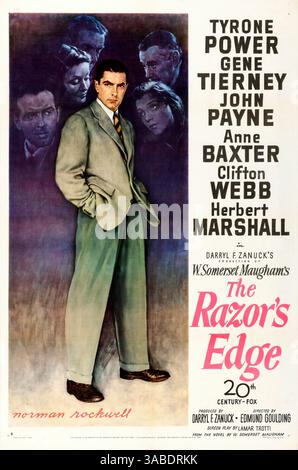 The Razor's Edge film poster - Tyrone Power, Gene Tierney, John Payne ...