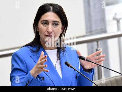 Flemish Minister for Education and Work Zuhal Demir pictured during a ...
