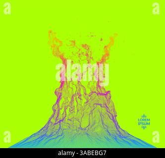 Red flowing particles abstract background use for business, corporate ...