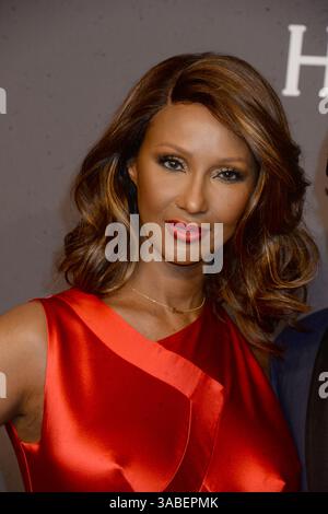 Model Iman attends the amfAR New York Gala 2017 at Cipriani Wall Street ...