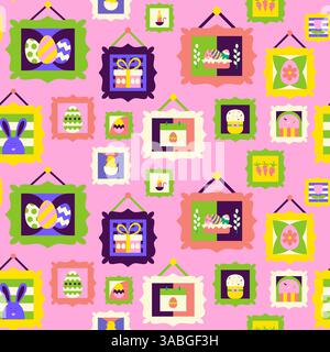 Egg candle pattern vector seamless blue Stock Vector Image & Art - Alamy