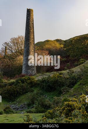 Disused Chimney on the South West Coast Path at the Abandoned Cornish ...