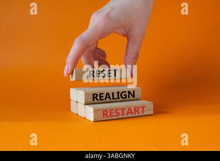 Reset Realign Restart symbol. Concept words Reset Realign Restart on ...