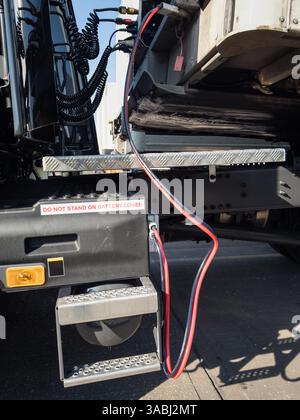 Trailer connection of articulated lorry Stock Photo - Alamy