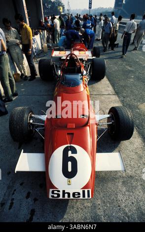 Ignazio Giunti (ITA) Ferrari 312B finished fourth on his GP debut ...