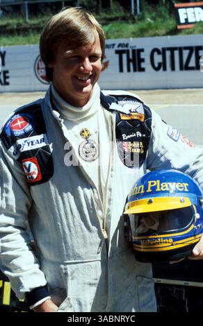 Race winner Ronnie Peterson (SWE) Lotus celebrates his victory on the ...