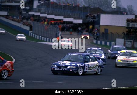 Nigel Mansell (GBR) Ford Mondeo gets stuck in the gravel.Touring Car ...