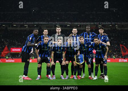 Lineup of FC Inter during the Italian Serie A football match between ...