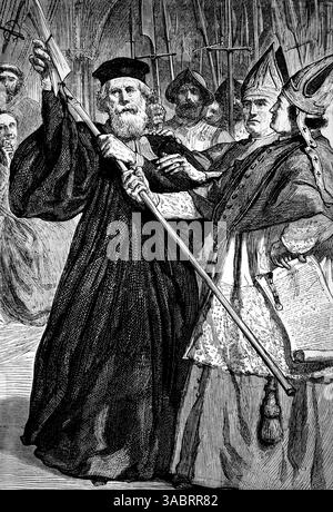 Illustration of Thomas Cranmer Archbishop of Canterbury Shackled and ...