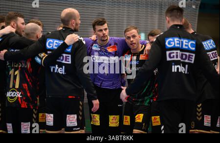Dessau, Germany. 02nd Apr, 2025. Handball, Champions League, round of ...