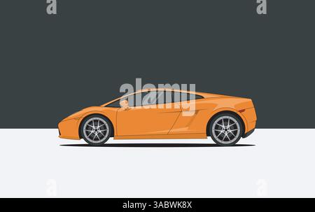 Italy, 2003-2013: Lamborghini Gallardo. Vector illustration Stock ...