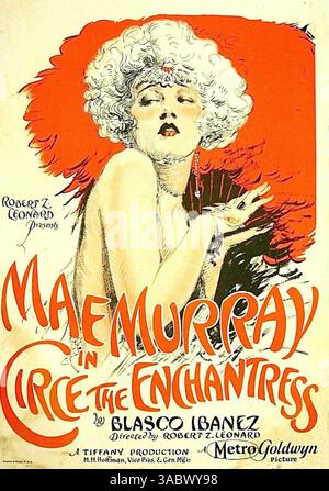 A vintage movie poster feturing Mae Murray as Circe in the film Circe ...