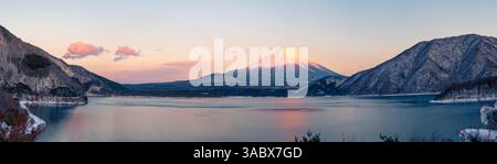 Mount Fuji from Lake Motosu. Yamanashi Prefecture. Fuji-Hakone-Izu ...