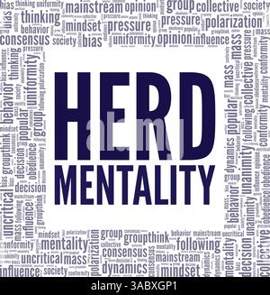 Herd Mentality word cloud conceptual design isolated on white ...