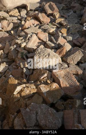 bricks, rubble and hardcore in a skip Stock Photo - Alamy