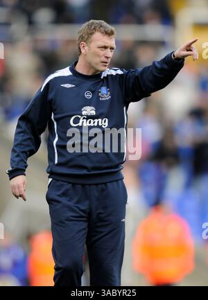 Everton manager David Moyes during the Premier League match at Villa ...