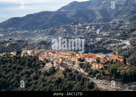 Small village of Castellar, located near Menton, offering picturesque ...