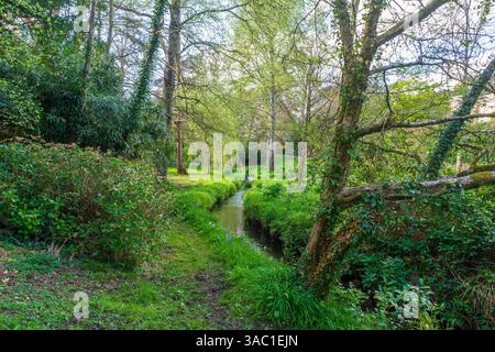 Upper Gardens, Bournemouth, UK - April 9th 2024: The Bourne Stream ...
