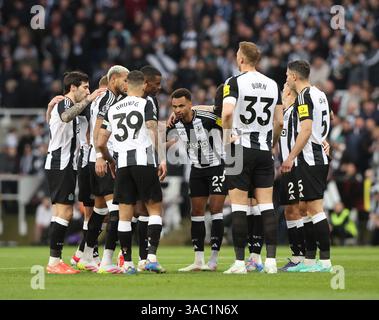 Newcastle United team huddle during the UEFA Champions League 2025/26 ...