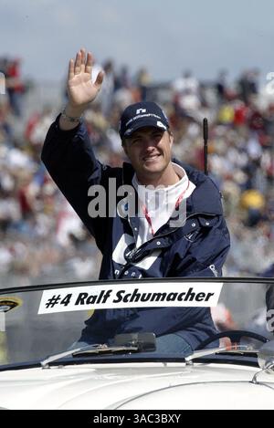 Formula One drivers Ralf Schumacher from Germany, Franck Montagny from ...