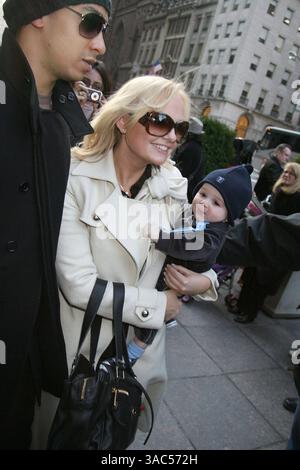 Emma Bunton with her son Beau Lee, Victoria Beckham with her sons Cruz ...