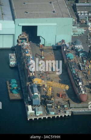 Trident submarine under construction at Electric Boat facility Stock ...
