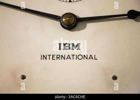 IBM International brand clock with International Business Machines logo ...