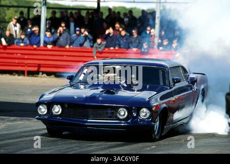 Pro ET Drag Racing at Santa Pod Raceway. Neil Watkins Dodge pickup ...