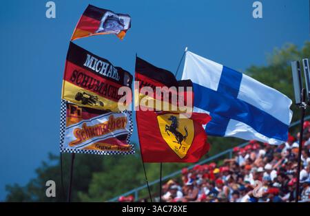 F1 fans and their flags. (Credit Image: ©Sutton Motorsports/ZUMA Press ...