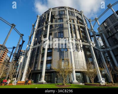 Gasholders, a development of residential apartments built within the ...