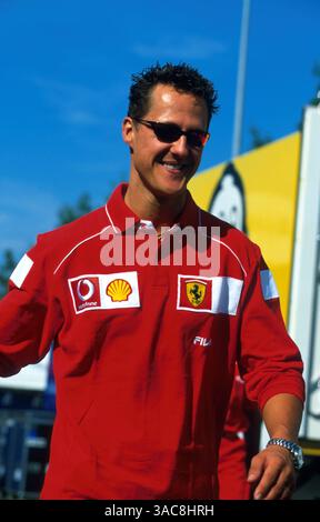 Race winner and 2002 World Champion Michael Schumacher (GER) Ferrari ...