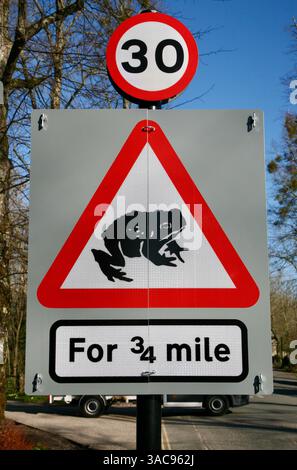 Beware Frogs Crossing road signs on A40 Just outside Cheltenham ...