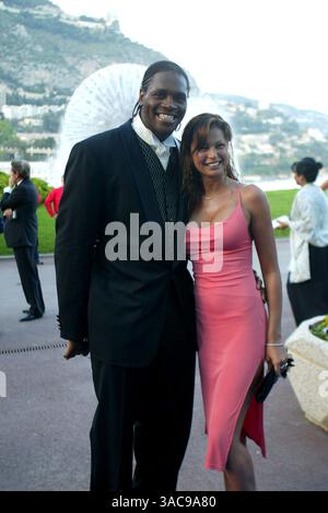 English Heavyweight boxer Audley Harrison (GBR) with Playboy model ...