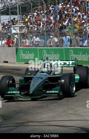 Paul Tracy (CAN) Lola Honda is hit from behind by Jimmy Vasser (USA ...